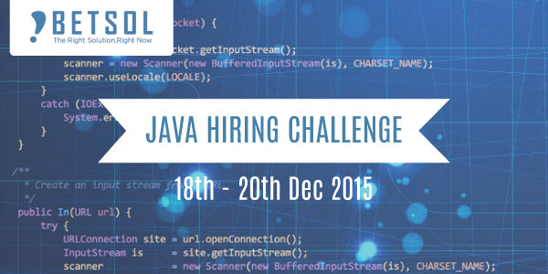 Betsol Java Hiring Challenge