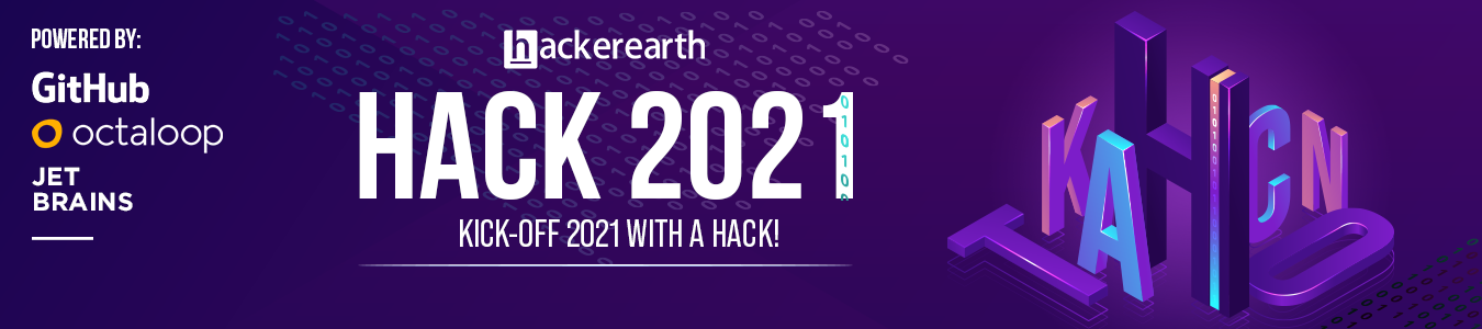 Online Hackathon | HackerEarth developer event | Hack 2021
