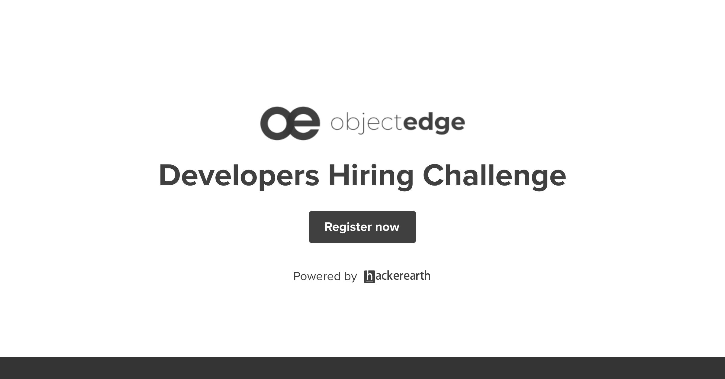 ObjectEdge Developers Hiring Challenge